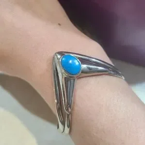 Jewelry | Stunning Native American Turquoise And Sterling Silver Bangle ...